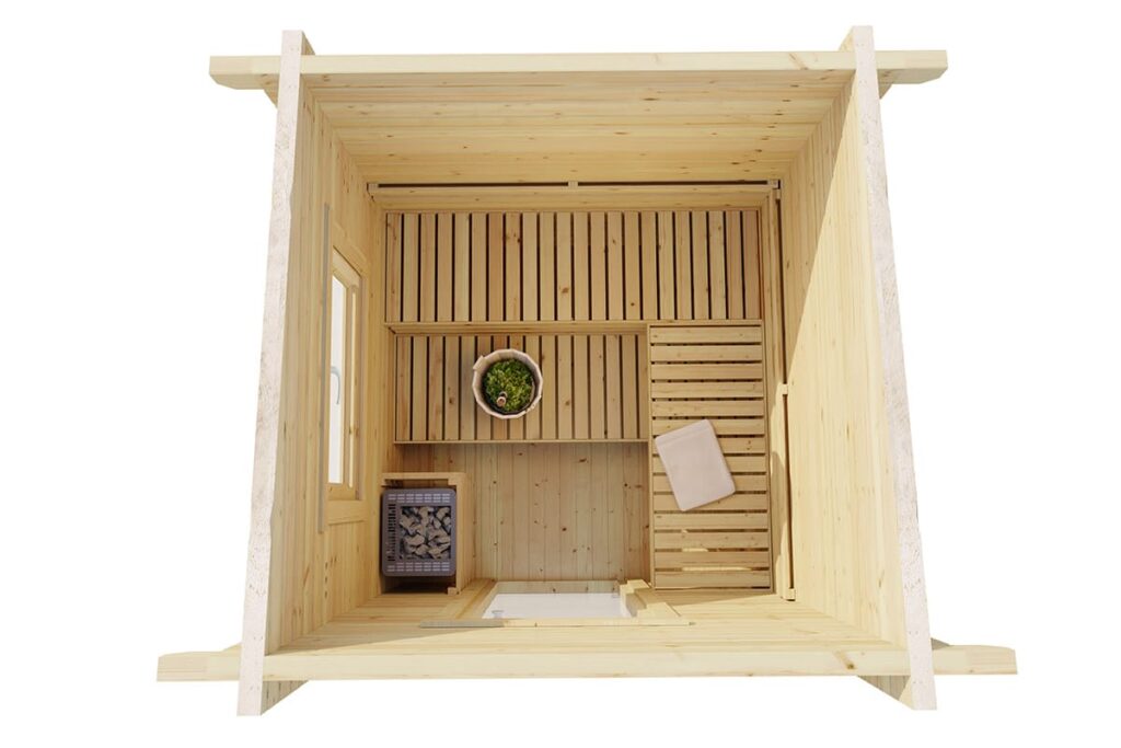 Záhradná Sauna “SAUNA 3” / 70MM / 2X2M - Zahradny Domcek 24